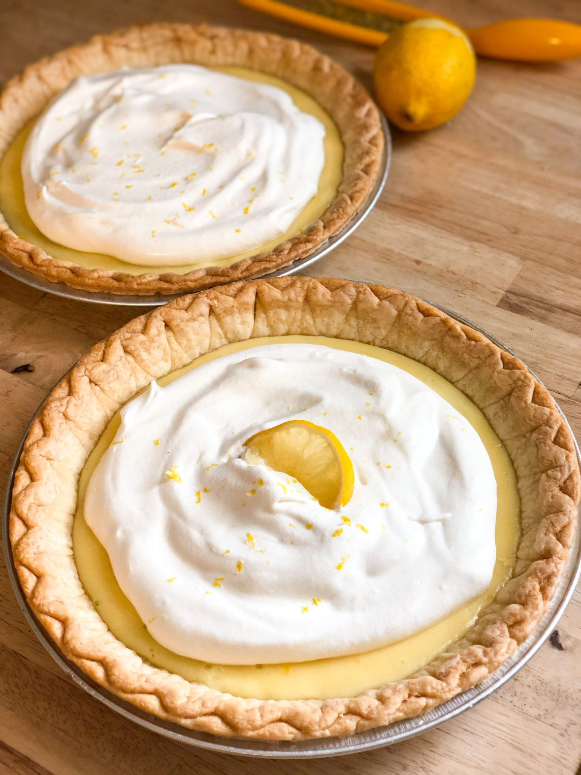 Lemon Pie with Whipped Cream